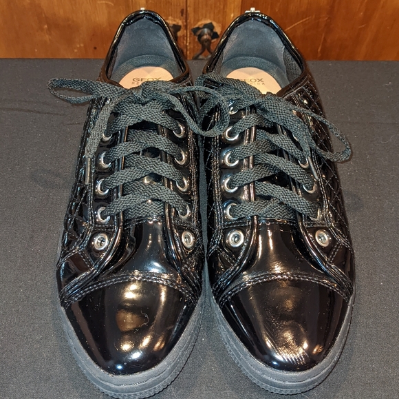 Geox | Shoes | Geox Respira Patent Leather Sneakers Size 7 | Poshmark
